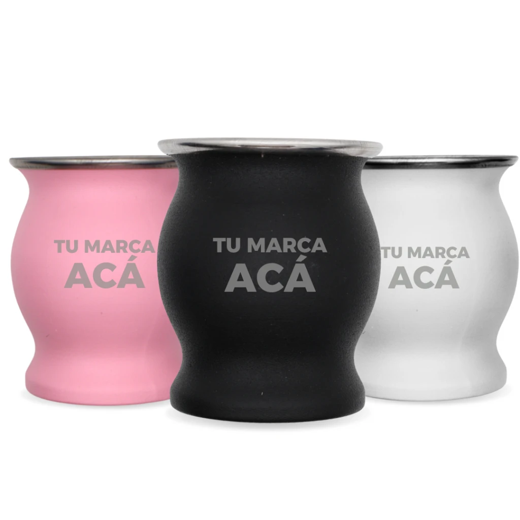 Mate acero inox curvo - personalizado